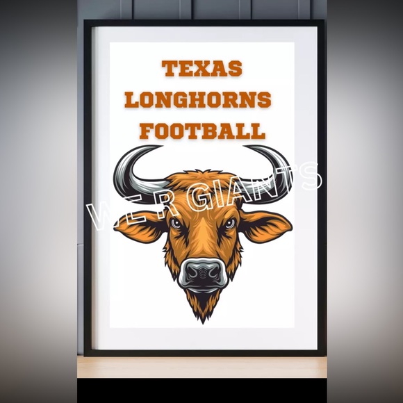Art | Texas Longhorns Print 11x17 Great Gift For Longhorn Fans | Poshmark